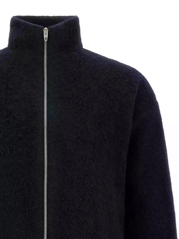 JIL SANDER Textured-knit Zip-up Cardigan