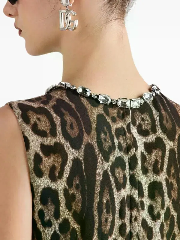 Dolce & Gabbana Leo-print Cady Dress
