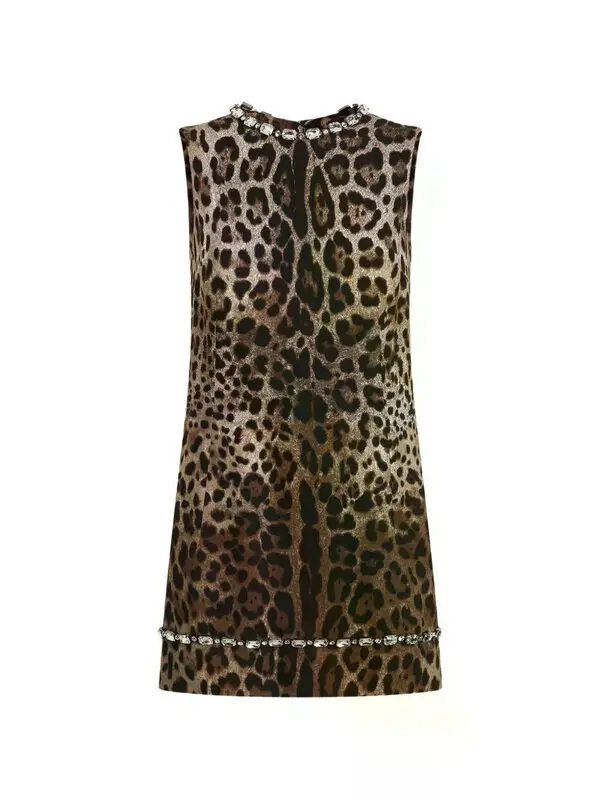 Dolce & Gabbana Leo-print Cady Dress