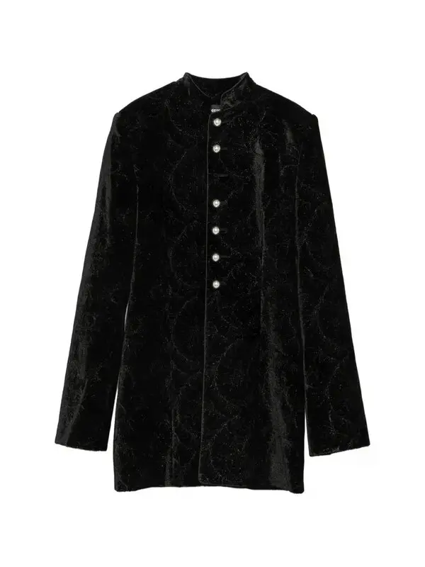 ANN DEMEULEMEESTER Jacquard-patterned Pearl-button Jacket