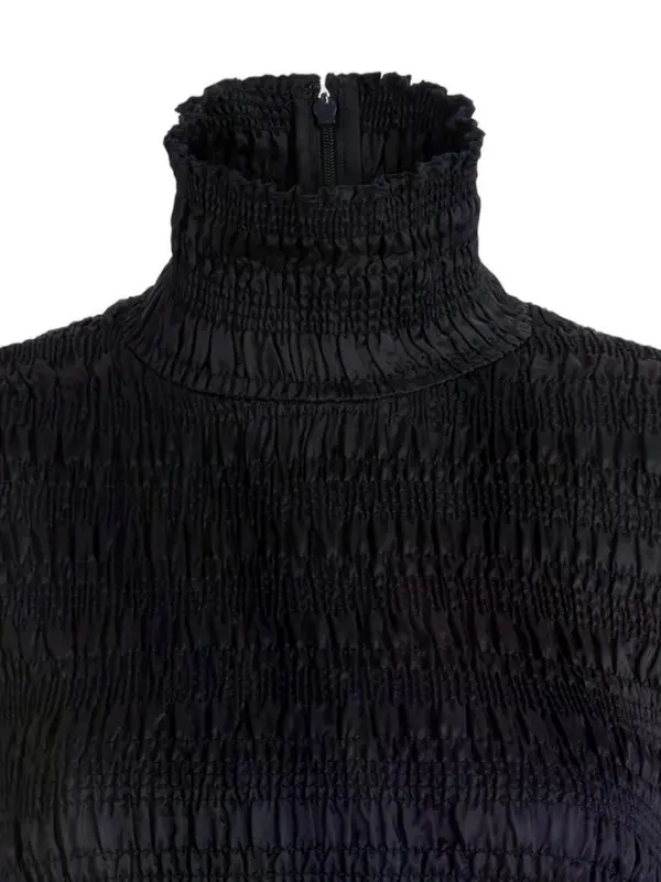 PATOU Smocked Turtleneck Top