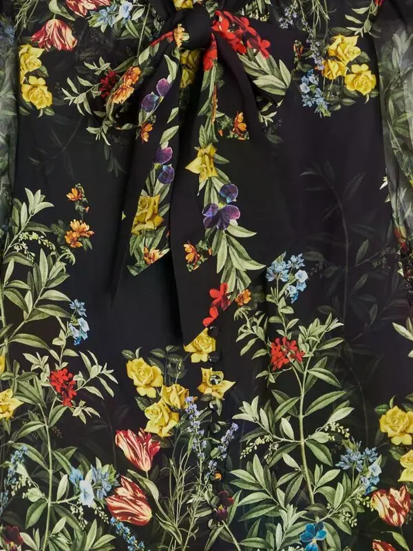 Alice + Olivia Floral Print Pussy-bow Blouse