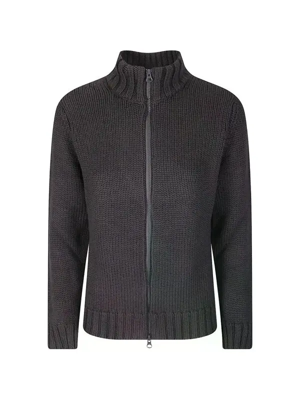 Labo.art Ribbed-knit Zip-up Cardigan