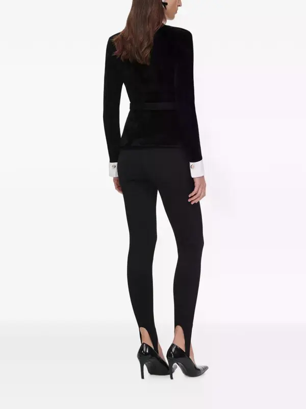 SELF-PORTRAIT Chenille Knit Cardigan With Embellished Buckle Belt