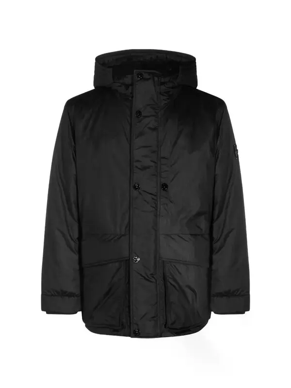 Stone Island Hooded Button-up Coat