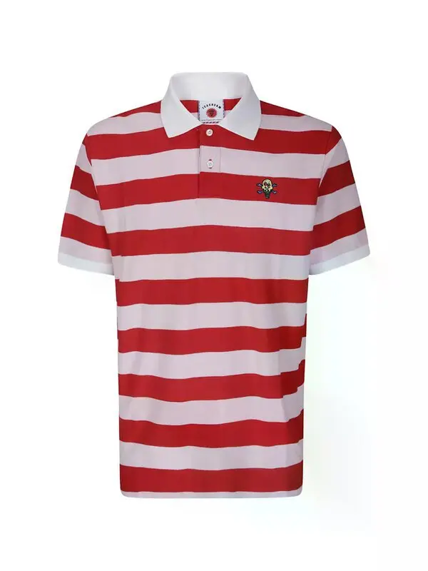 ICECREAM Cones & Bones Striped Polo Shirt