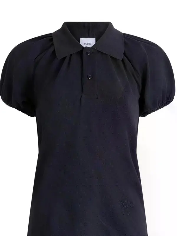 PATOU Puff-sleeve Organic Cotton Polo Shirt