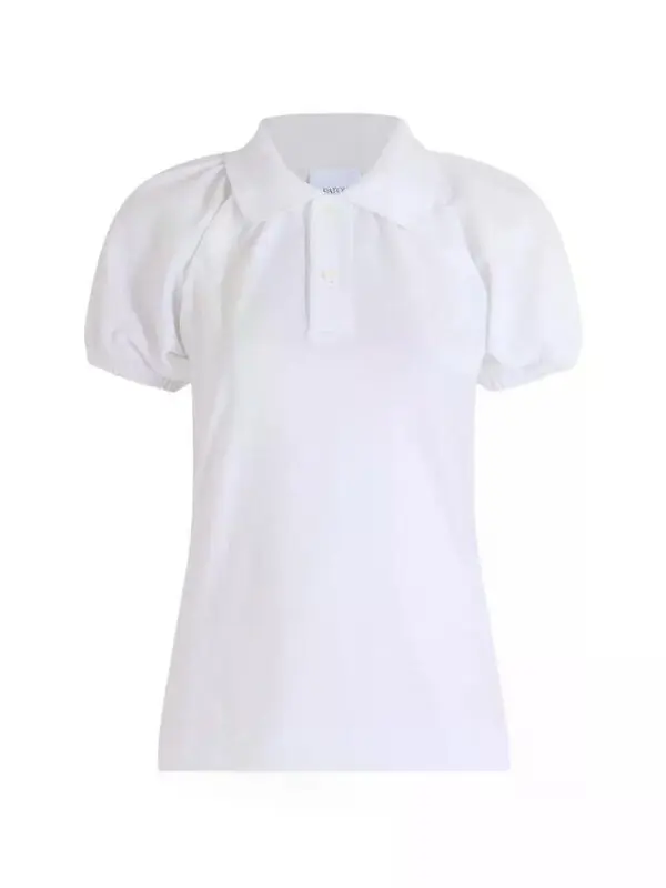 PATOU Volume-sleeve Polo Shirt - White