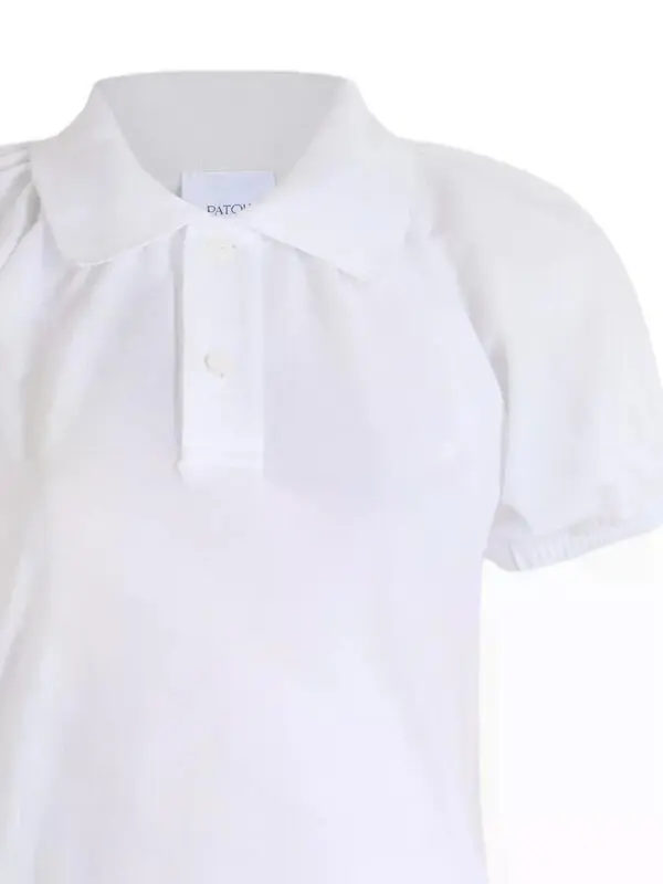 PATOU Cotton Volume-sleeve Polo Shirt
