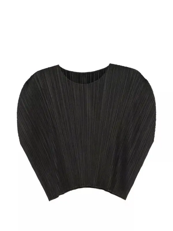Issey Miyake Pleated Funnel Neck Top