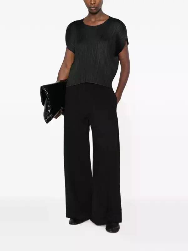 Issey Miyake Pleated Funnel Neck Top