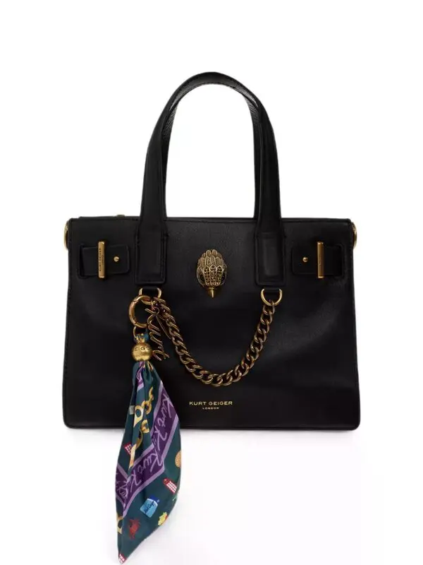 Kurt Geiger Small Sloane Leather Tote Bag - Black