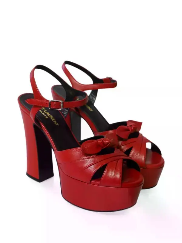 Saint Laurent Candy Bow Platform Sandals