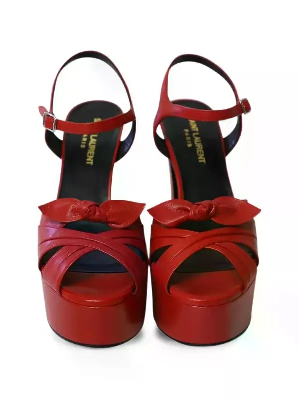 Saint Laurent Candy Bow Platform Sandals