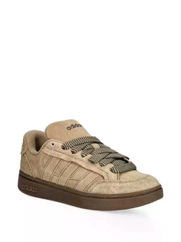 Adidas Ground Court Alpha Suede Panelled Sneakers