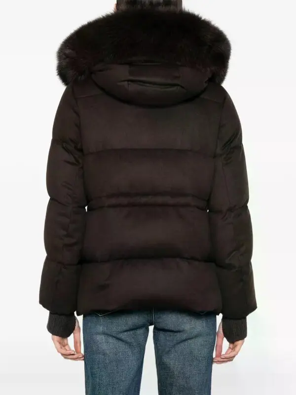 MOORER Attica Padded Jacket With Faux Fur Trim