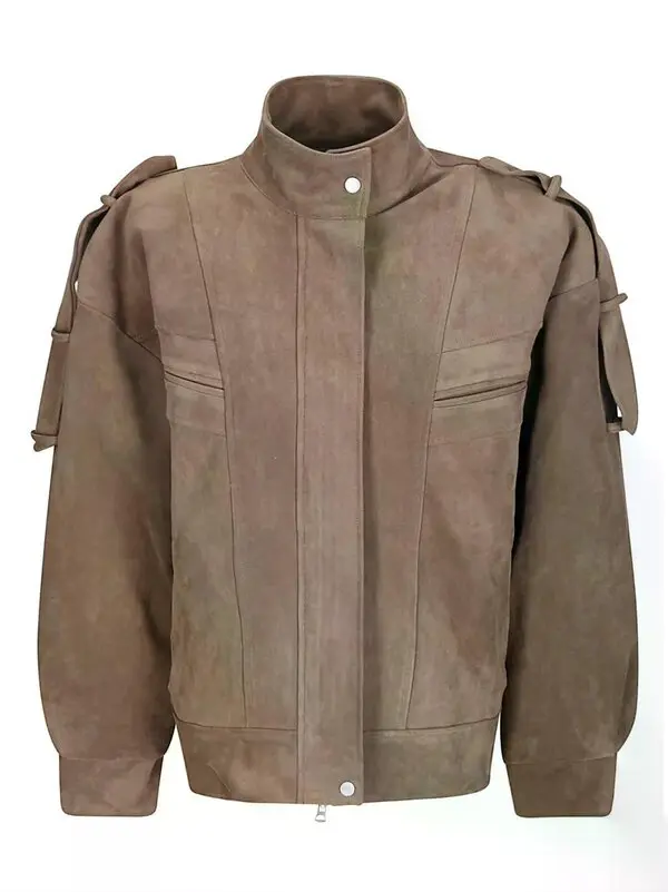 Source Unknown Tova Faux-suede Bomber Jacket