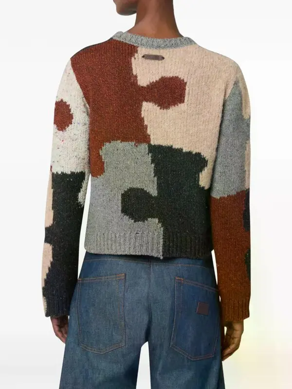 Moschino Inlaid Wool-and-silk Blend Pullover