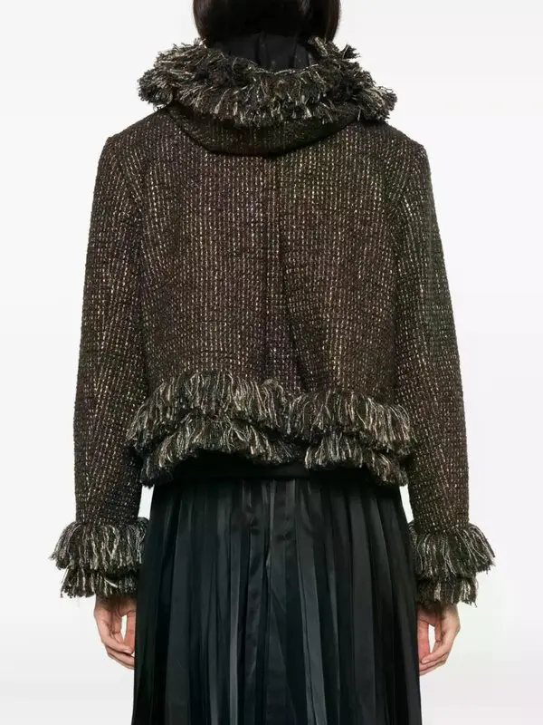 Sacai Fringe-trimmed Hooded Jacket