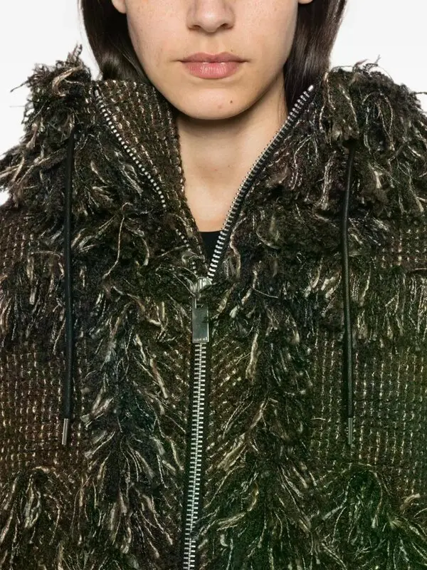 Sacai Fringe-trimmed Hooded Jacket