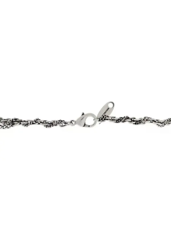 Balenciaga Tone Logo Pendant Necklace