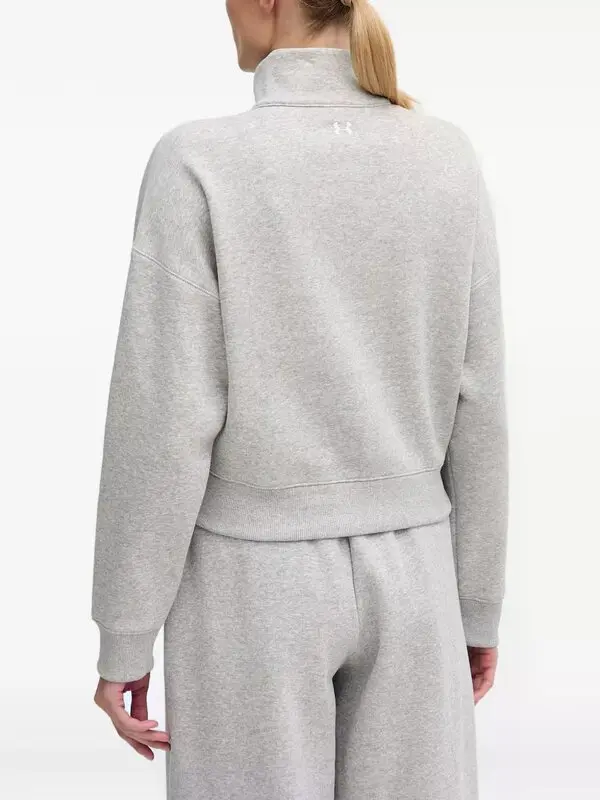 Under Armour Rival Script Quarter-zip Cropped Sweater