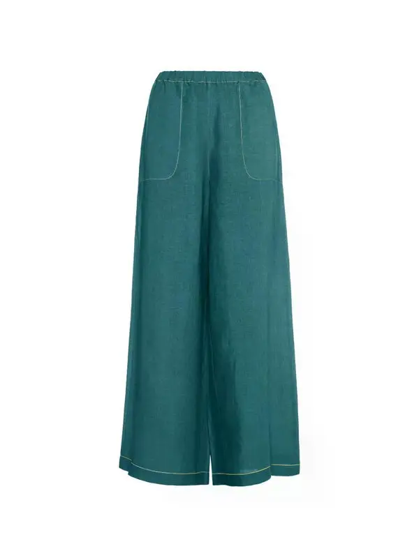 ERES Contrast-stitch Wide-leg Trousers