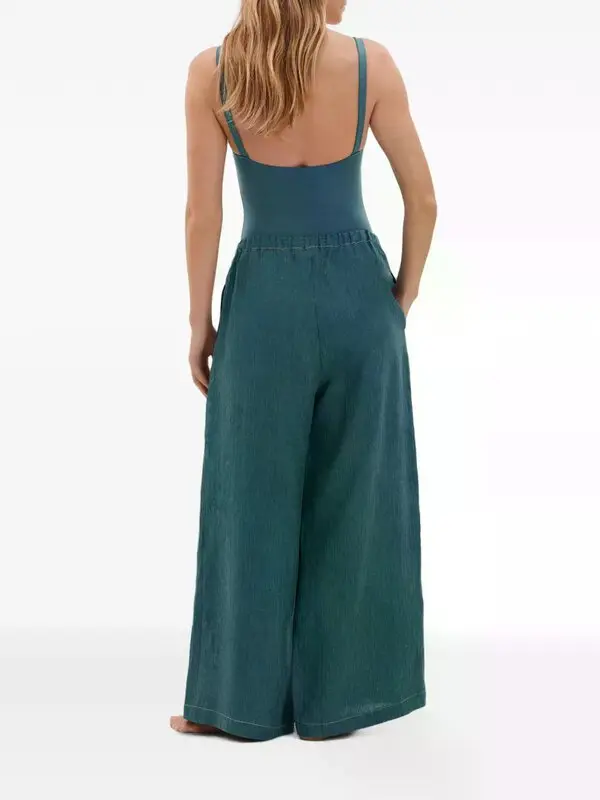 ERES Contrast-stitch Wide-leg Trousers