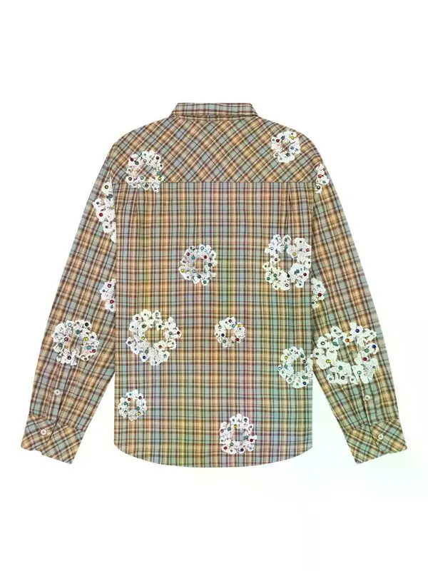 DENIM TEARS Wreath-embellished Checked Shirt