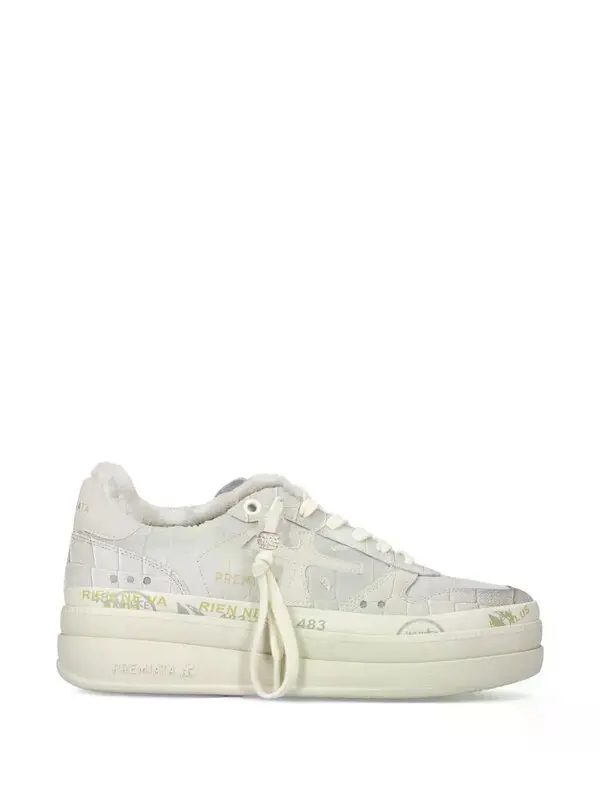 Premiata Micol Croc-effect Platform Sneakers