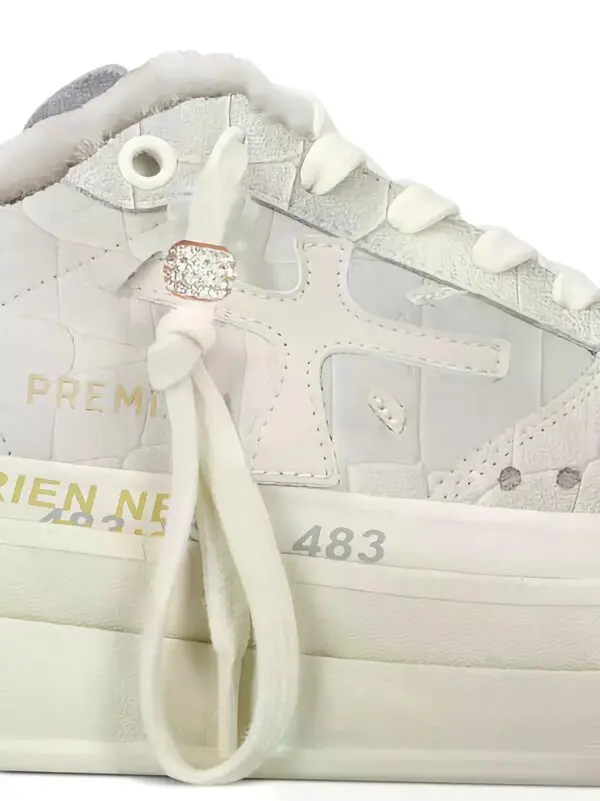 Premiata Micol Croc-effect Platform Sneakers