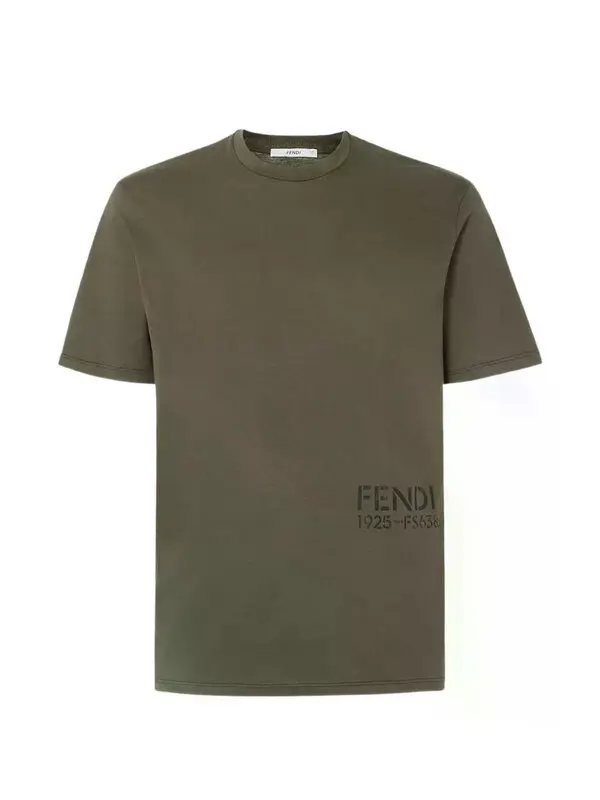 Fendi Logo-print Cotton T-shirt - Green