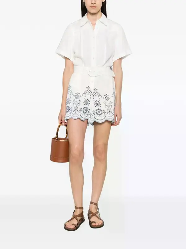 MC2 SAINT BARTH Embroidered Belted Playsuit