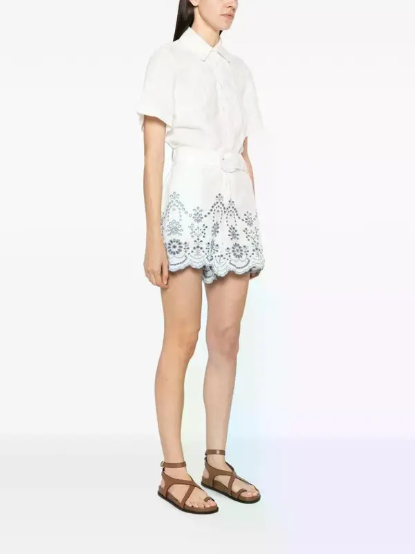 MC2 SAINT BARTH Embroidered Belted Playsuit