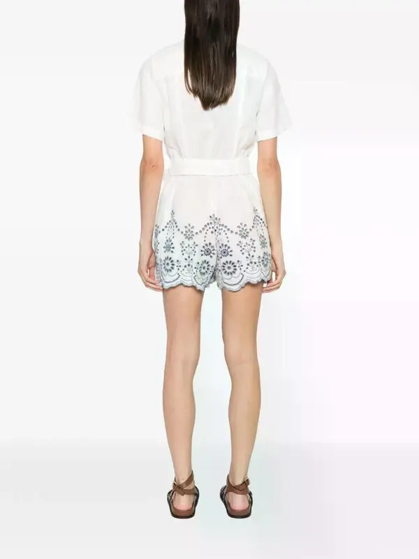 MC2 SAINT BARTH Embroidered Belted Playsuit