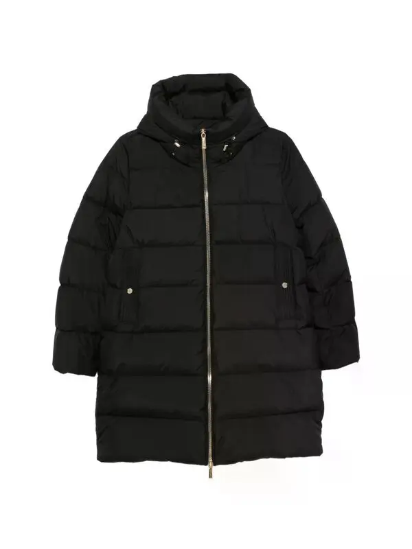 MOORER Klie Quilted Hooded Coat - Black