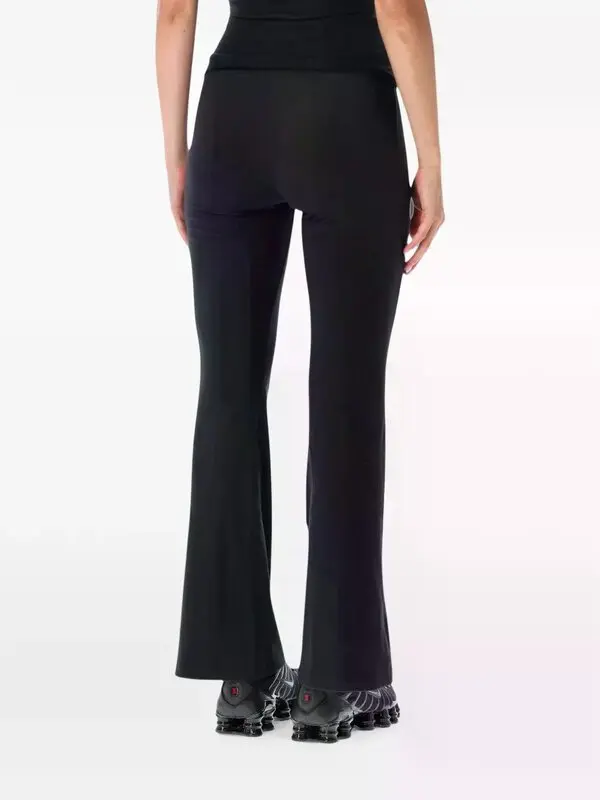 Nike Ribbed Logo-print Flared Trousers
