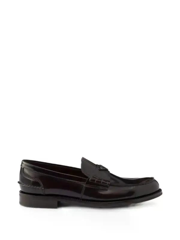 Prada Brushed Leather Loafers