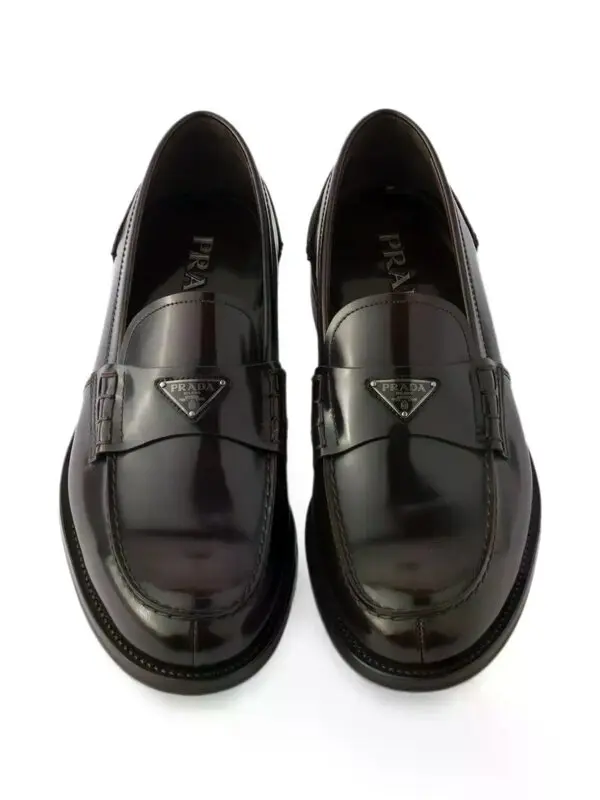 Prada Brushed Leather Loafers