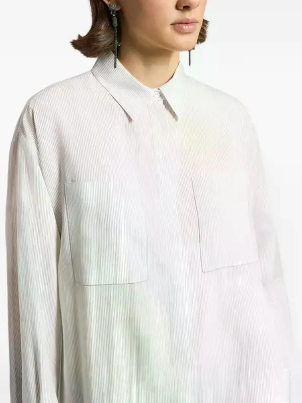 Peserico Striped Patch-pocket Shirt