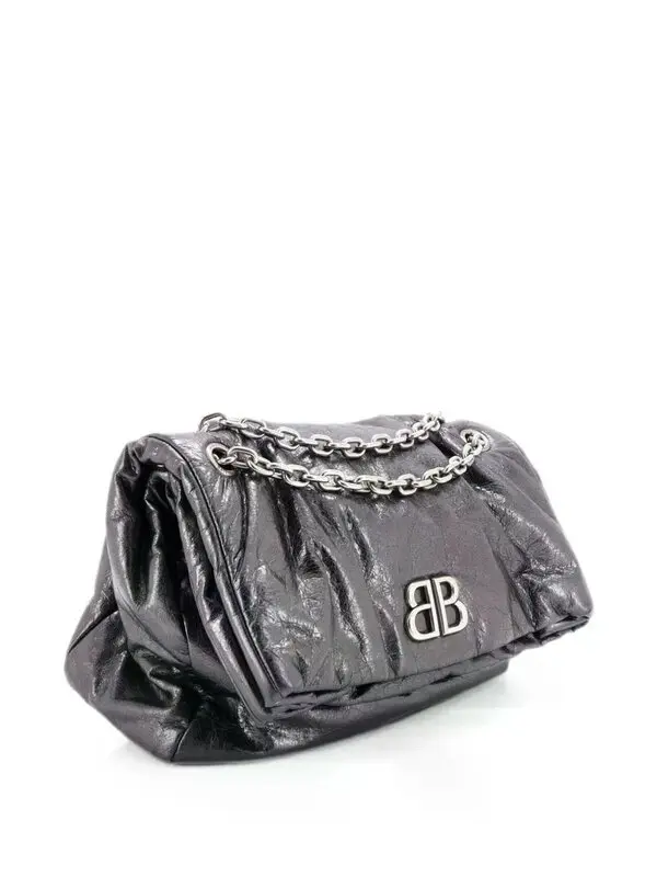Balenciaga Monaco Chain Flap Leather Medium Shoulder Bag