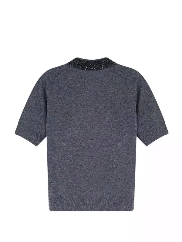 SEMICOUTURE Bead-embellished Knitted Sweater