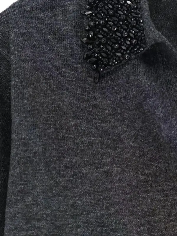 SEMICOUTURE Bead-embellished Knitted Sweater