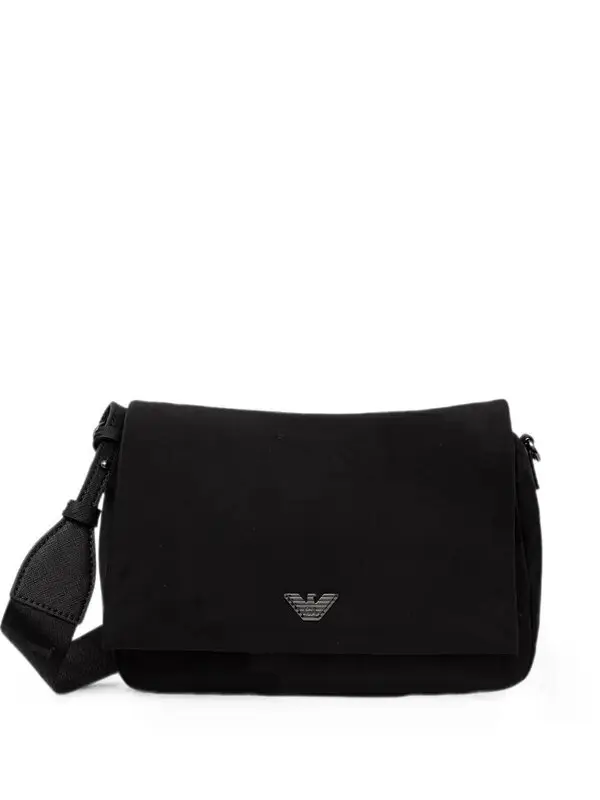 Emporio Armani Logo-plaque Messenger Bag - Black
