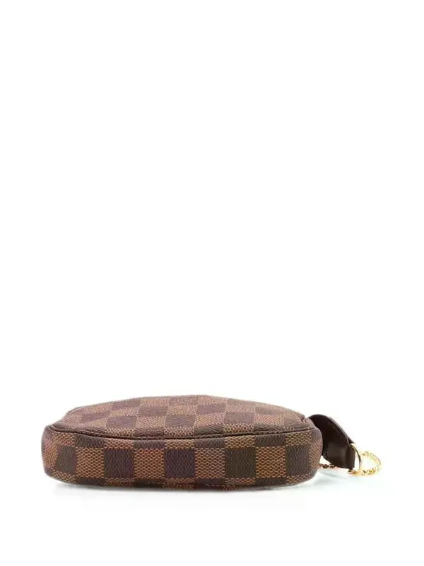 LOUIS VUITTON Pochette Accessoires Damier Mini Clutch Bag - Brown