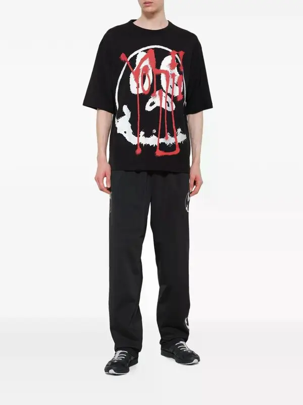 Y3 Skull Graphic T-shirt In /red