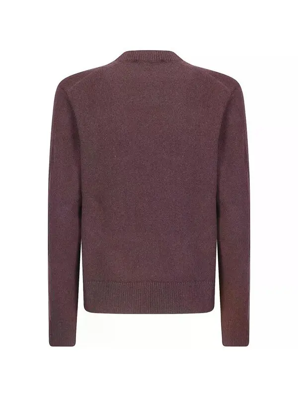 Maison Kitsuné Fox Head Crew Neck Sweater - Purple