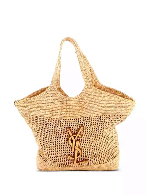 Saint Laurent Icare Shopping Raffia Maxi Tote Bag