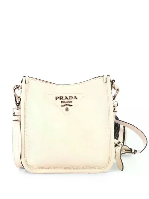 Prada Vitello Daino Mini Crossbody Bag - White