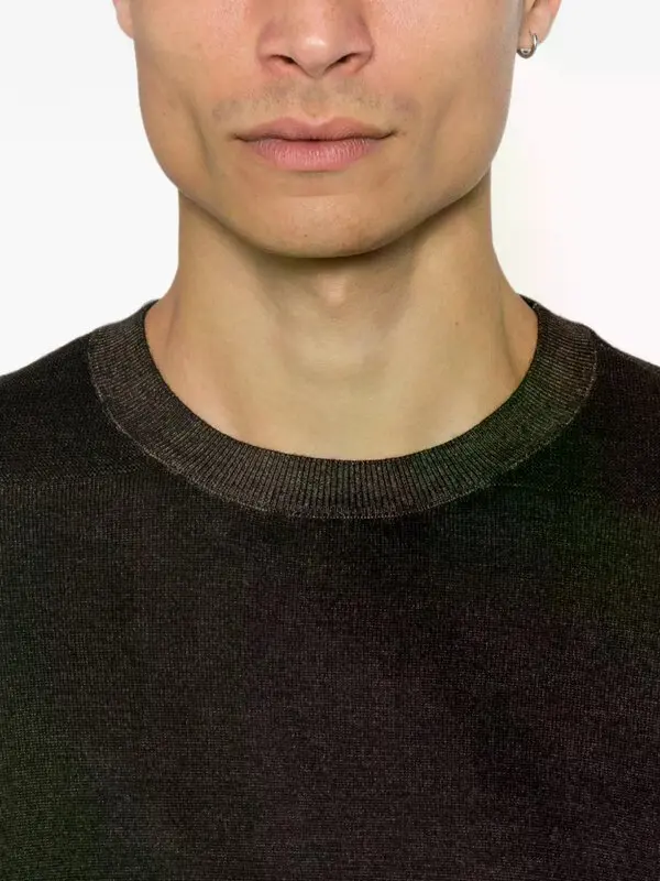 Emporio Armani Ribbed-trim Wool Sweater